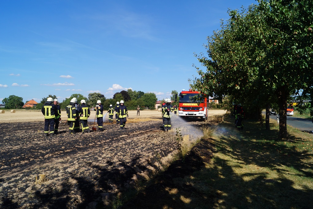 Flächenbrand in Dedendorf – Feuerwehren der SG Hoya